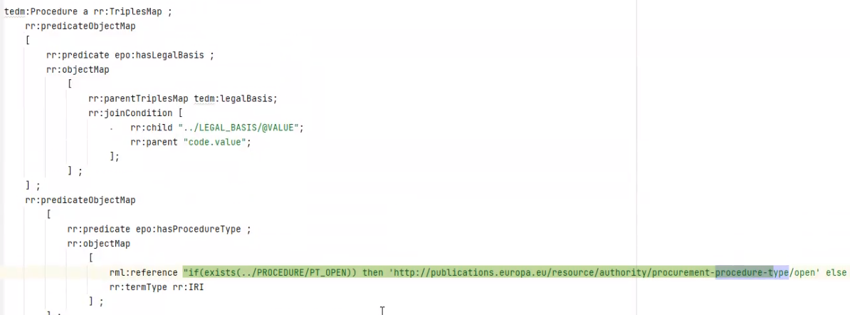 tx1-2: procedure type missing in the output · Issue #242 · OP-TED/ted-rdf-mapping · GitHub