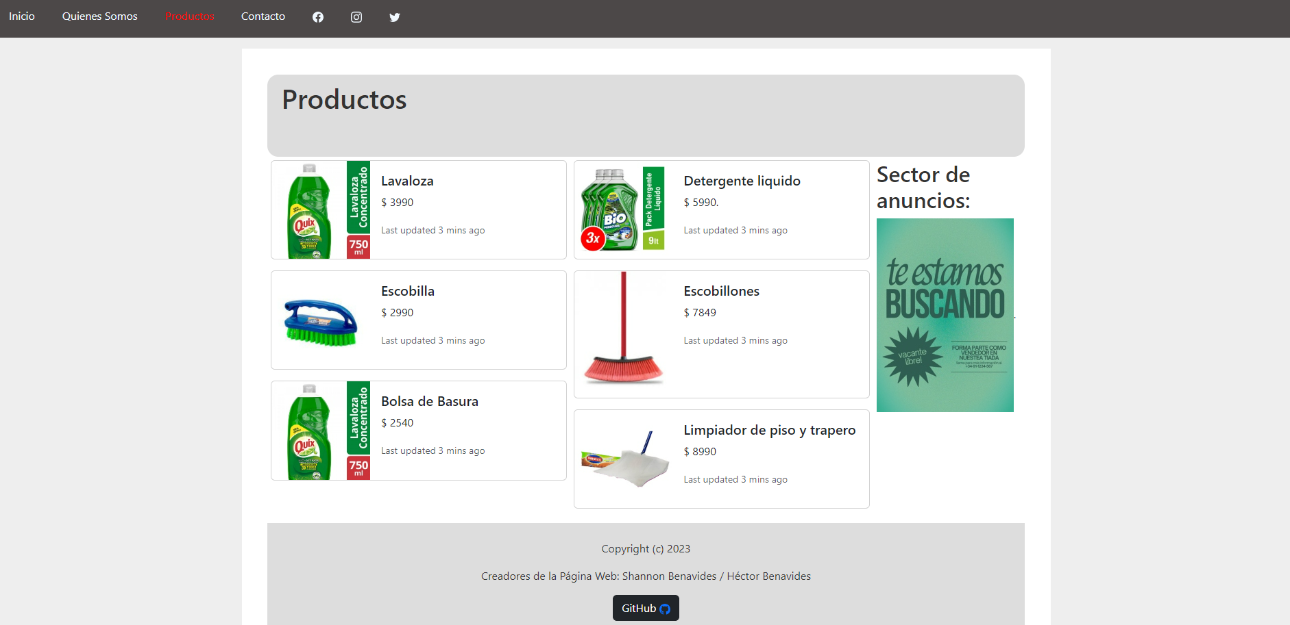GitHub - shannon-benavides/PaginaWeb
