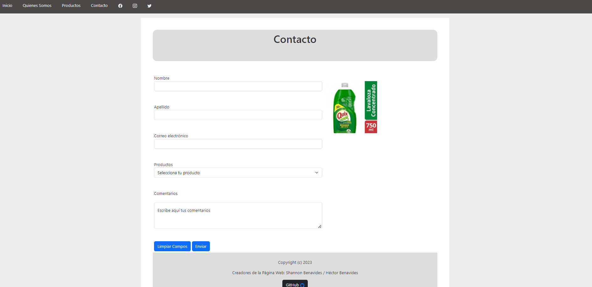 GitHub - shannon-benavides/PaginaWeb
