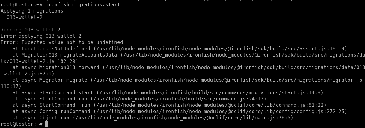 Migration 013-wallet-2 failing · Issue #2296 · iron-fish/ironfish · GitHub