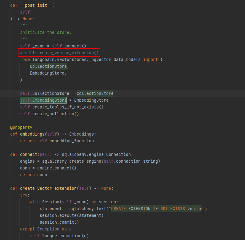 bug- 使用pg存储向量时，向量检索错误 {TypeError}TypeError("'Document' object is not ...