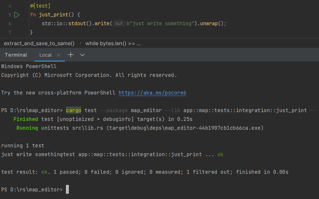 Cargo Test Tests That Print To Console Do Not Finish In Ide · Issue 10846 · Intellij Rust