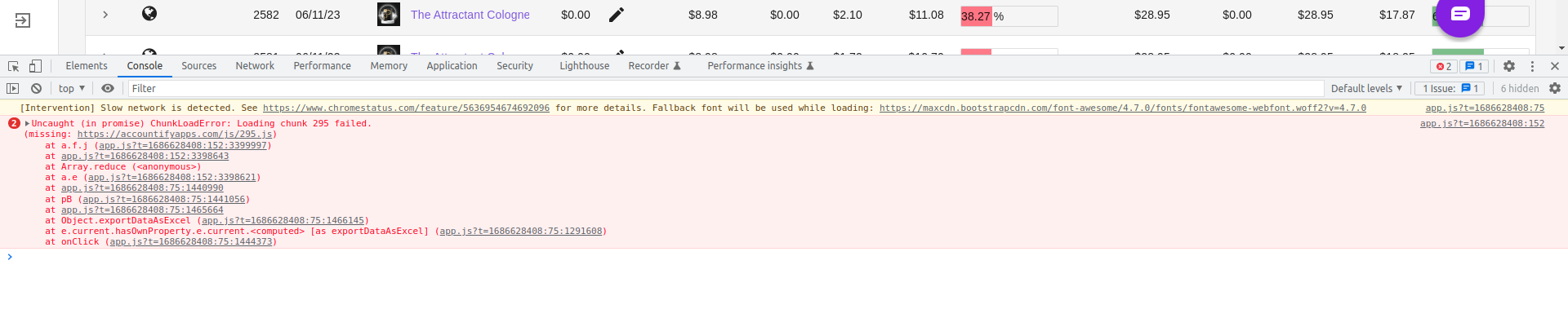 Getting error in Download as excel in material ui premium table support:commercial · Issue #9308 ...