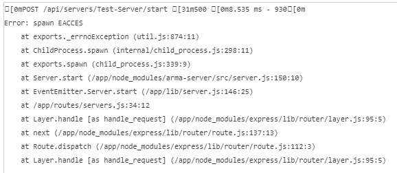 Error when starting a server - Docker on OMV · Issue #136 · Dahlgren/arma-server-web-admin · GitHub