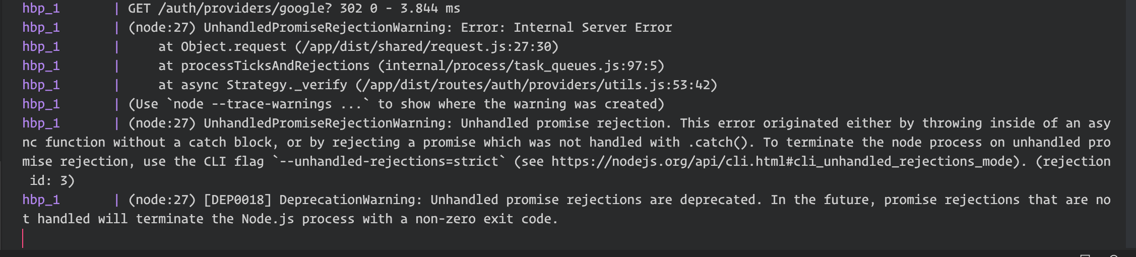 Google OAuth - callback request is not resolving · Issue #350 · nhost/hasura-backend-plus · GitHub