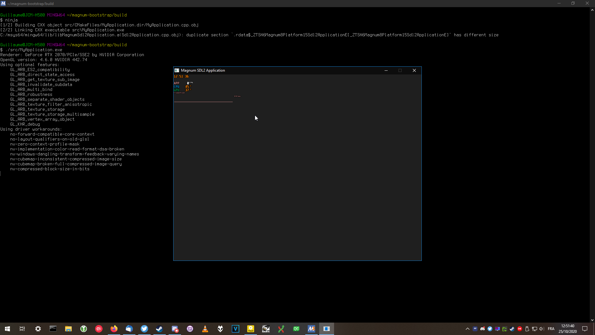 [MSYS2/Mingw-w64/Clang] duplicate section has different size · Issue #439 · mosra/magnum · GitHub