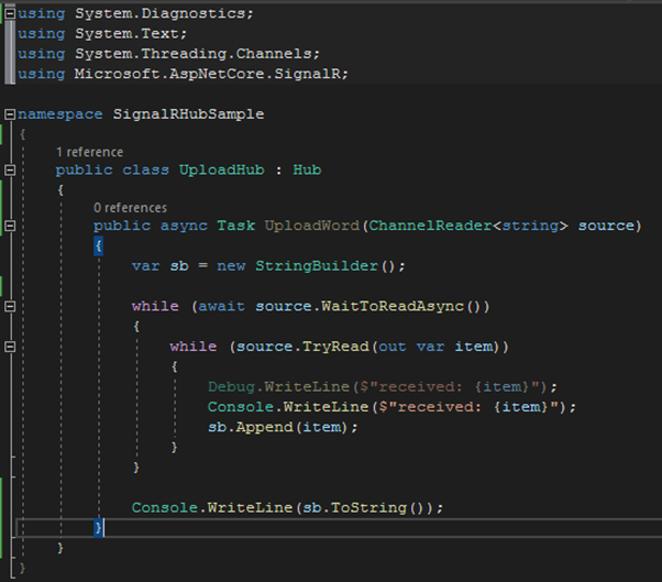 Signalr Client Client To Server Streaming Is Memory Leaking In Connectionstateuploadstreamtoken