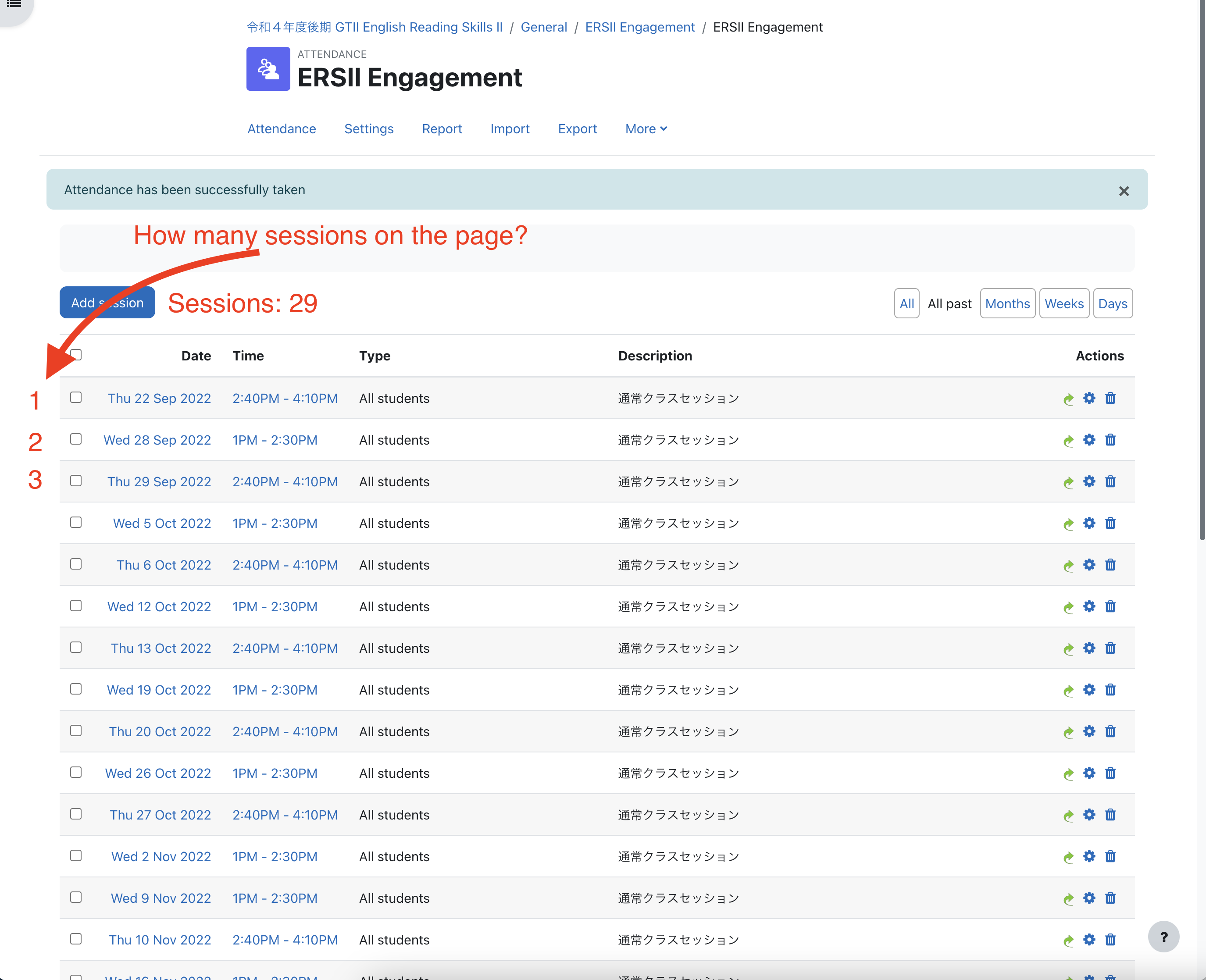 Return the session count to the leftmost column in the display. · Issue #652 · danmarsden/moodle ...
