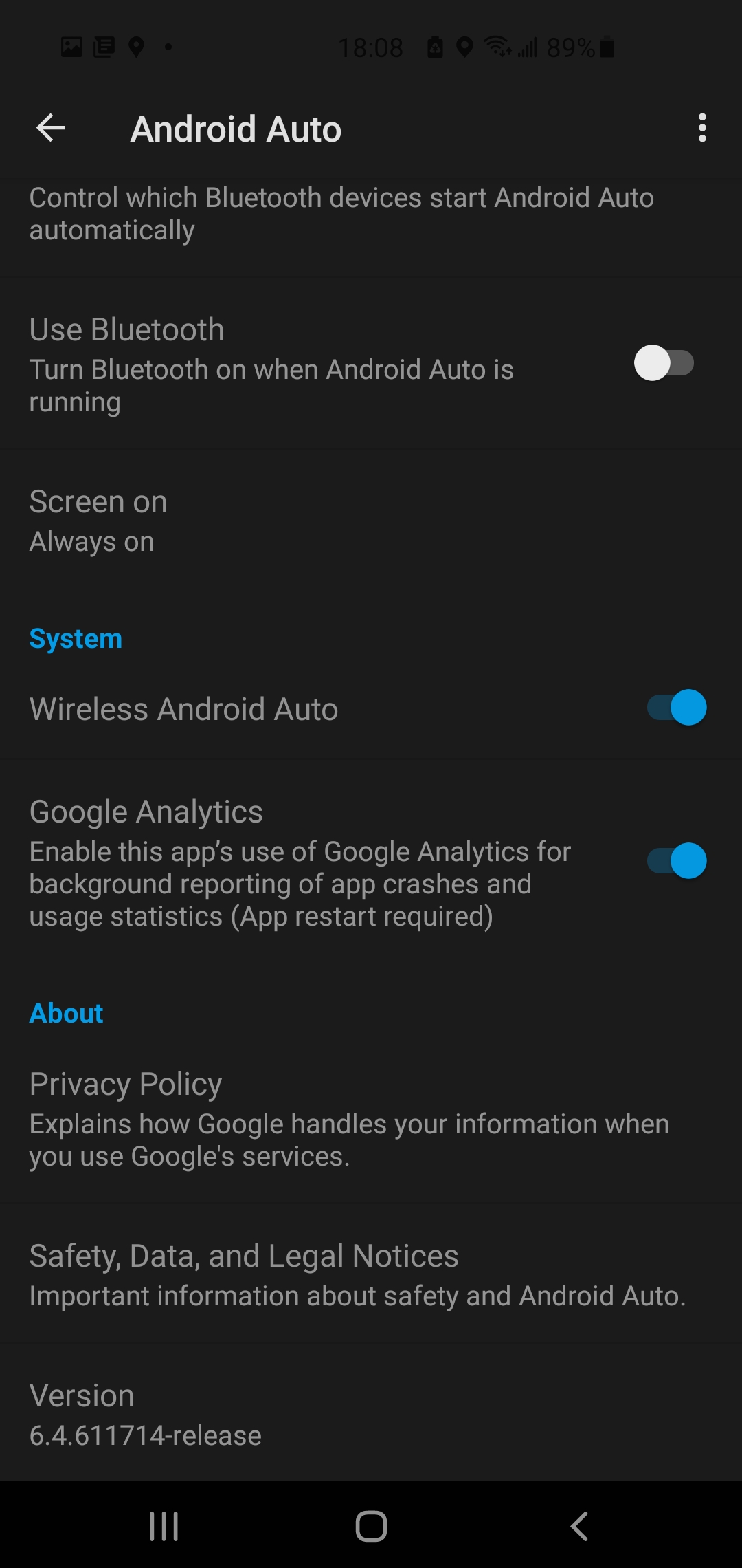 Does not work with Android Auto v6.4.611714 · Issue #87 · shmykelsa ...