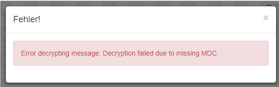 Error Decrypting Message Decryption Failed Due To Missing Mdc · Issue 579 · Mailvelope