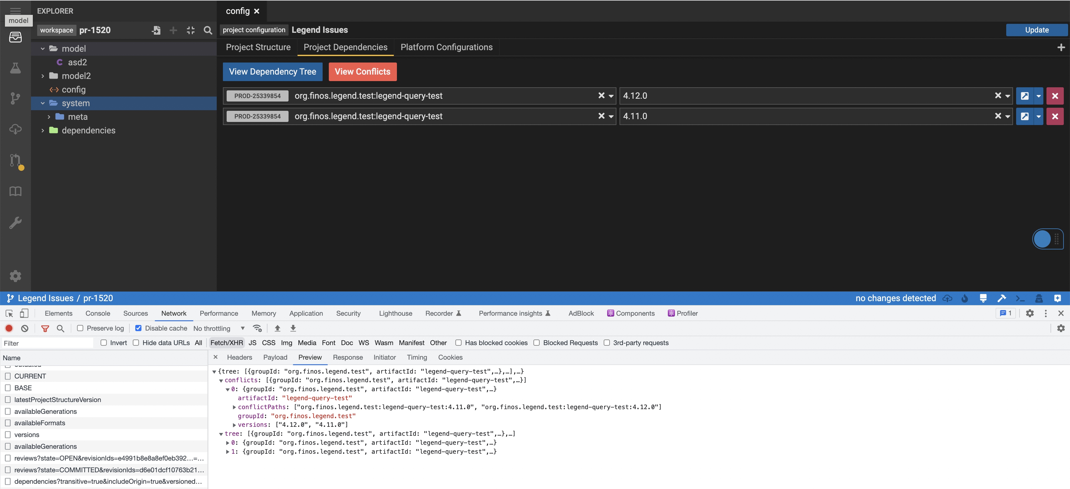 Feature request: Highlight dependencies conflicts in project configuration editor · Issue #1582 ...