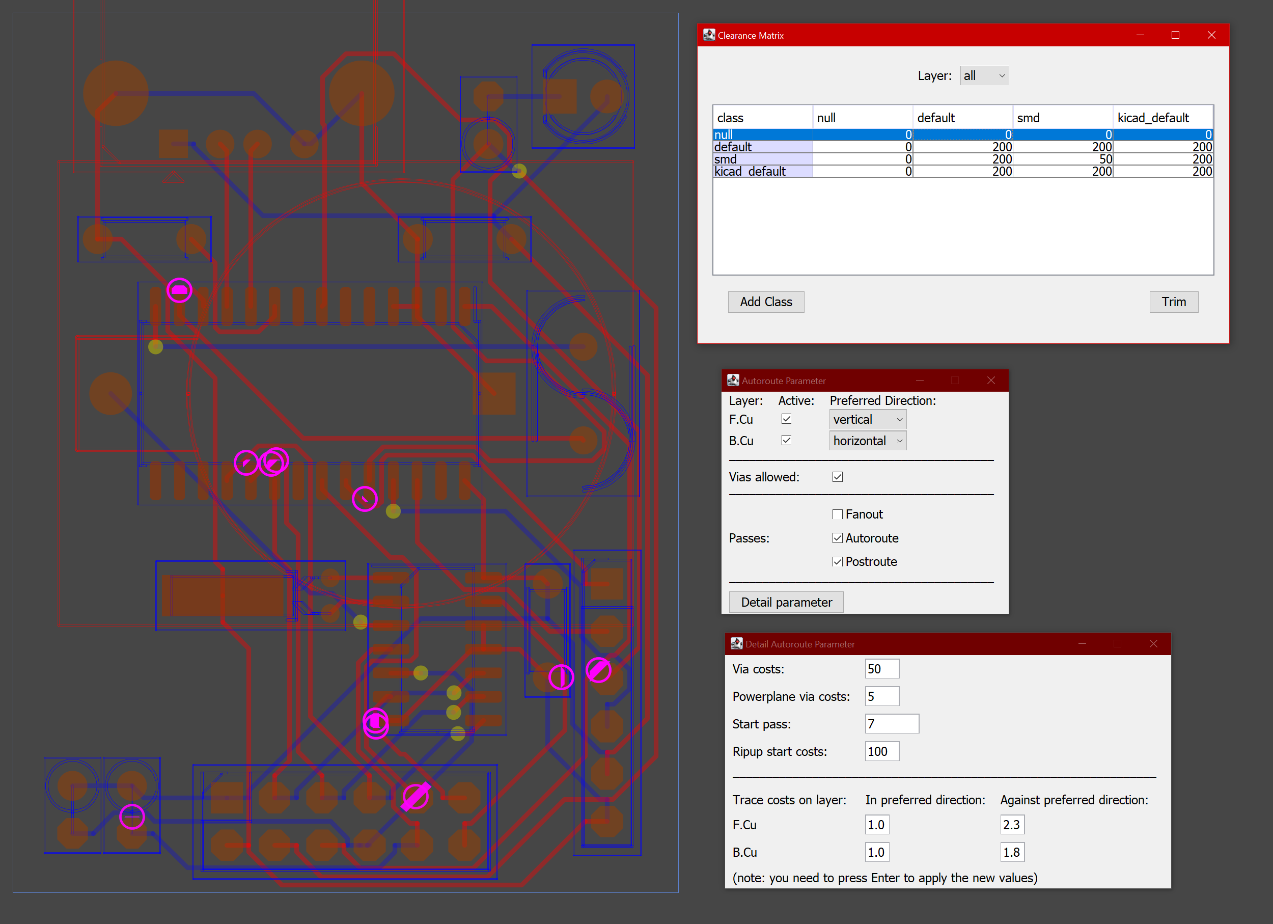 Clearance violations caused by the multithreaded route optimizer (use "-mt 1" to disable it ...