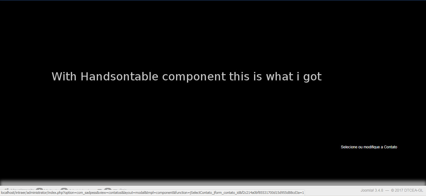 Joomla SqueezeBox modal window call problem with Handsontable · Issue ...
