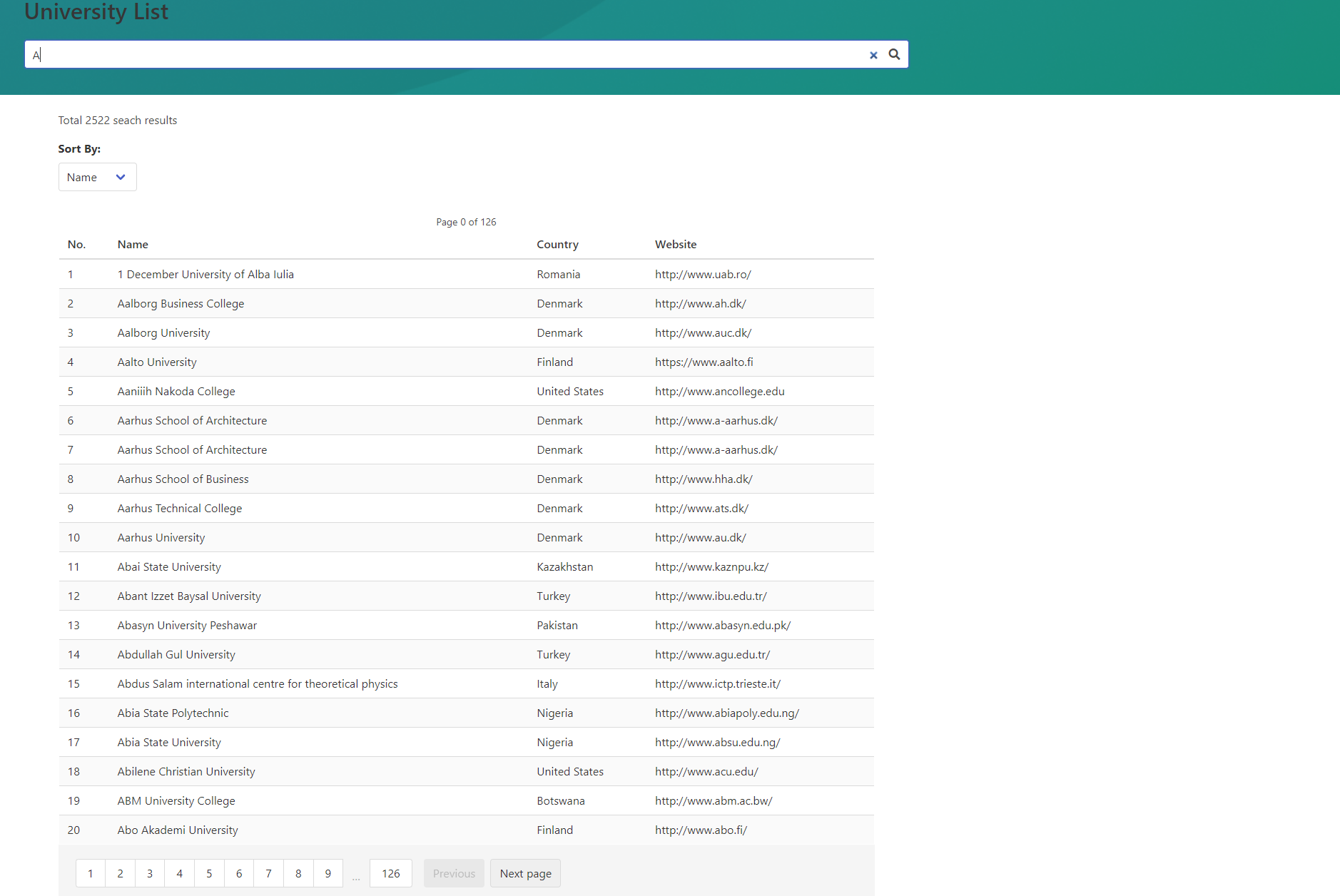 GitHub - phunguyen95/university-list