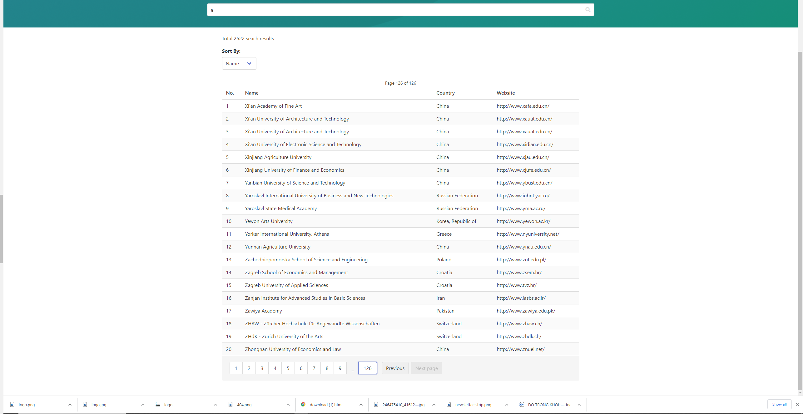 GitHub - phunguyen95/university-list