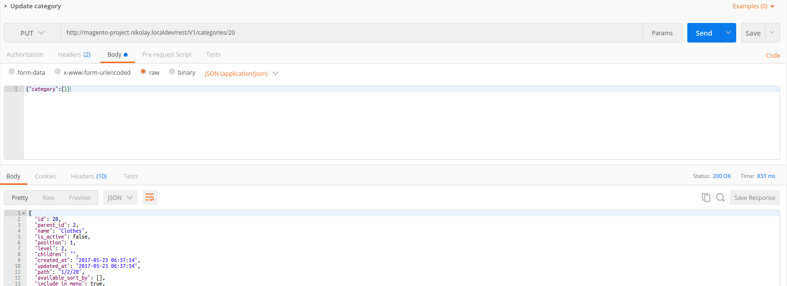 Magento 2 Rest API, PUT catalog request doesn't work · Issue #9667 · magento/magento2 · GitHub