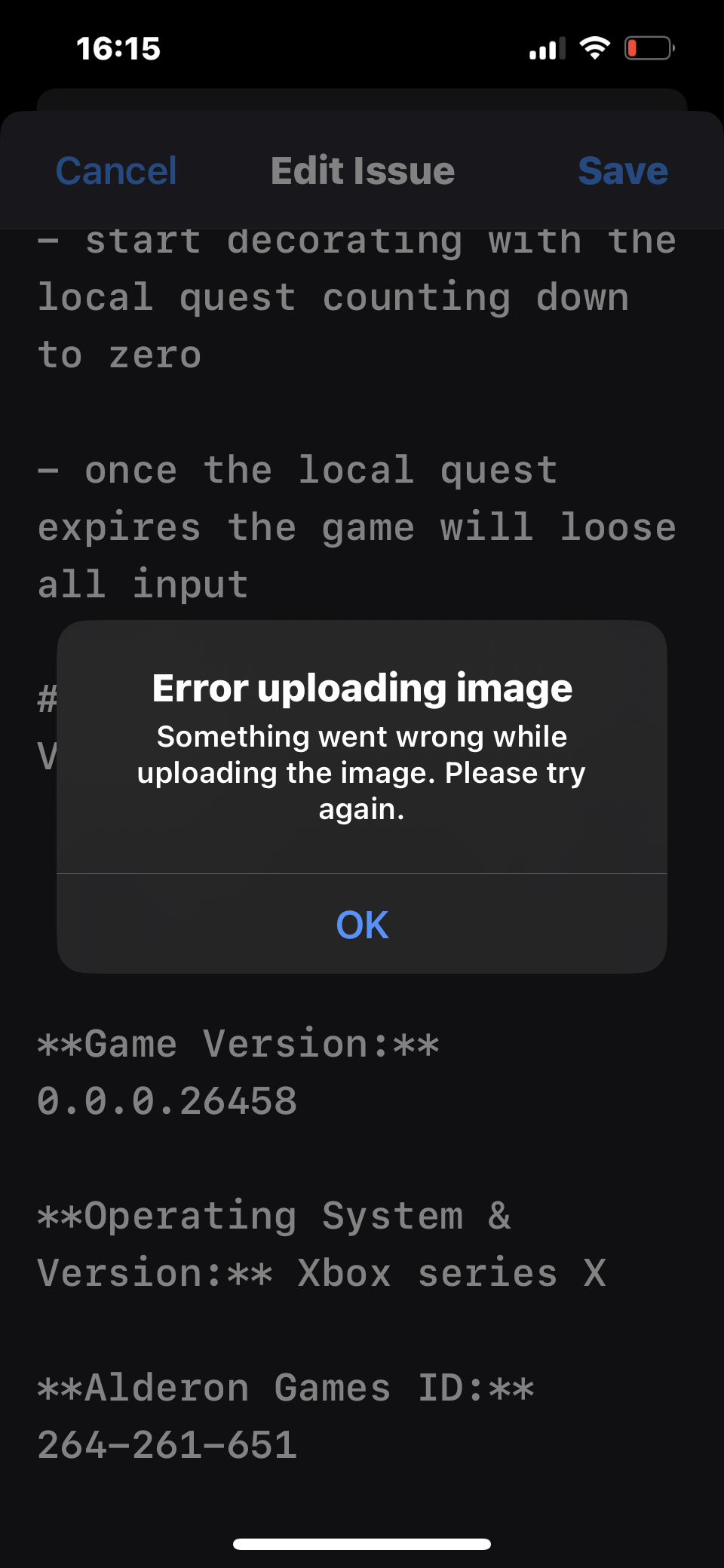 Home cave decorating crashes when local quest timer expires · Issue #11933 · Alderon-Games ...
