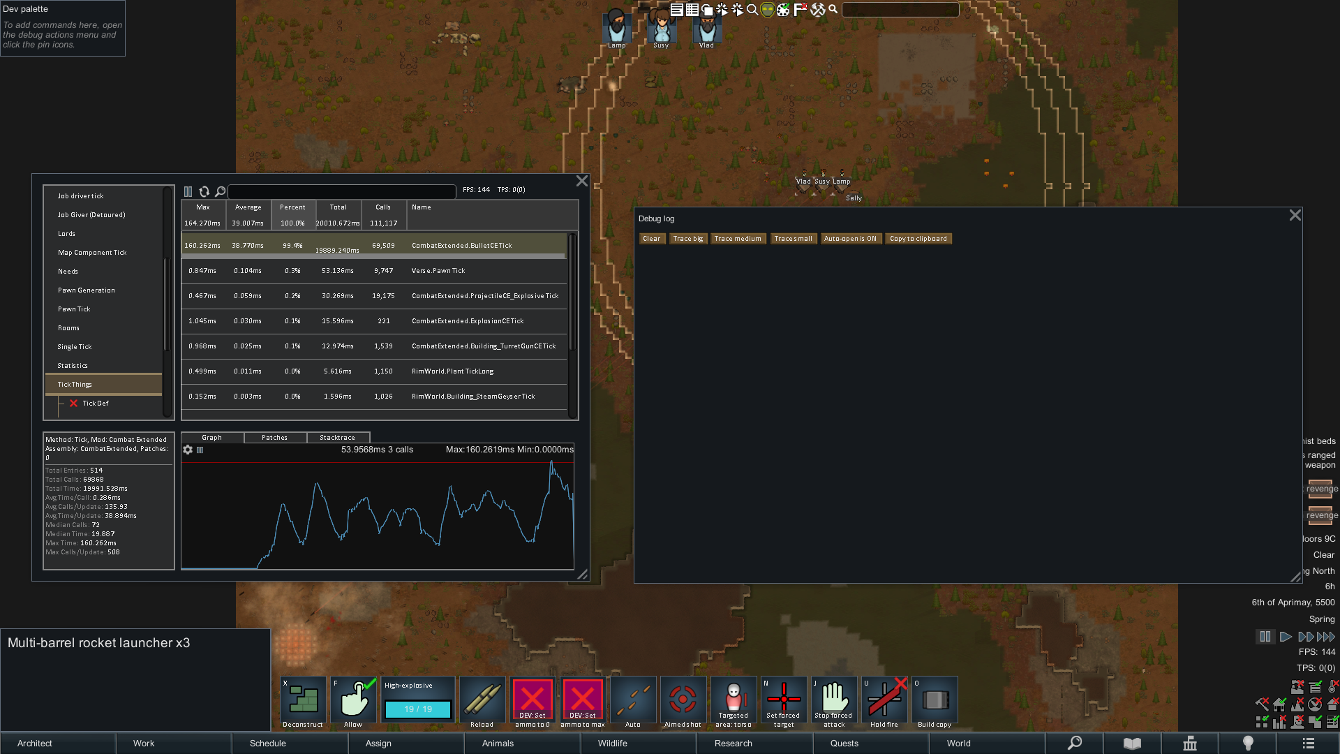 Bug Vef And Ce Compatability Artillery Rocketslarge Fragments Heavy Lag · Issue 2519