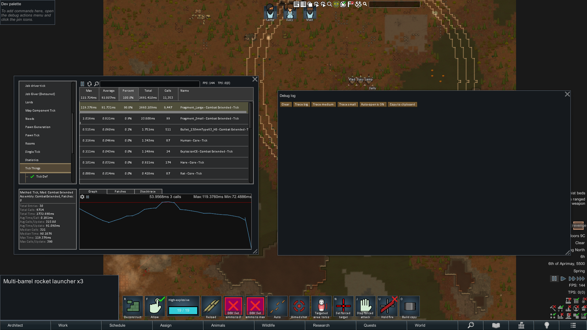 [Bug]: VEF and CE compatability. Artillery rockets/Large fragments heavy lag. · Issue #2519 ...