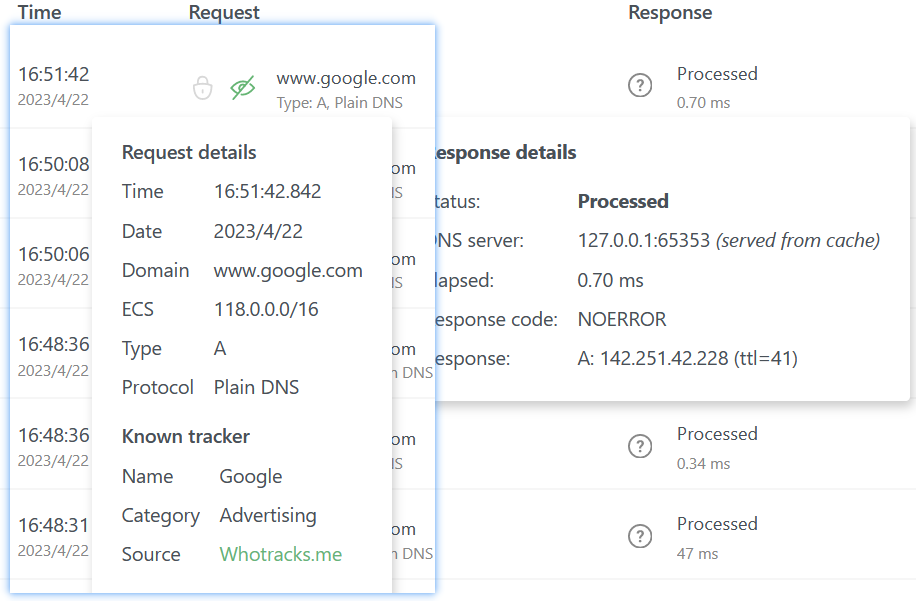 Split cache based on ECS · Issue #5757 · AdguardTeam/AdGuardHome · GitHub
