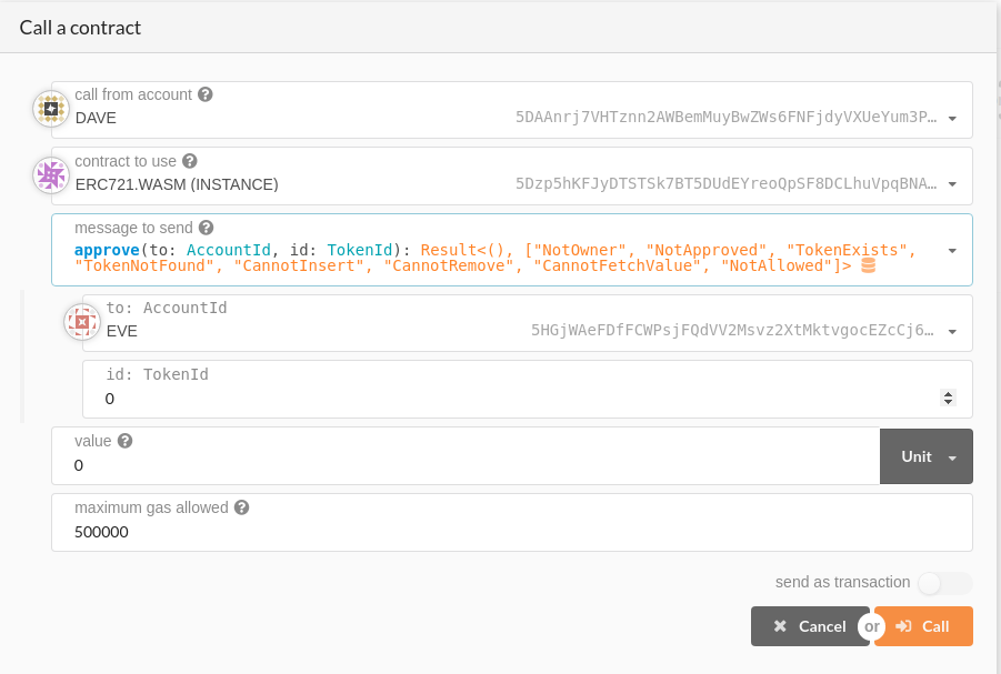 How to get the contract execution Err type result? · Issue #366 · use-ink/ink · GitHub