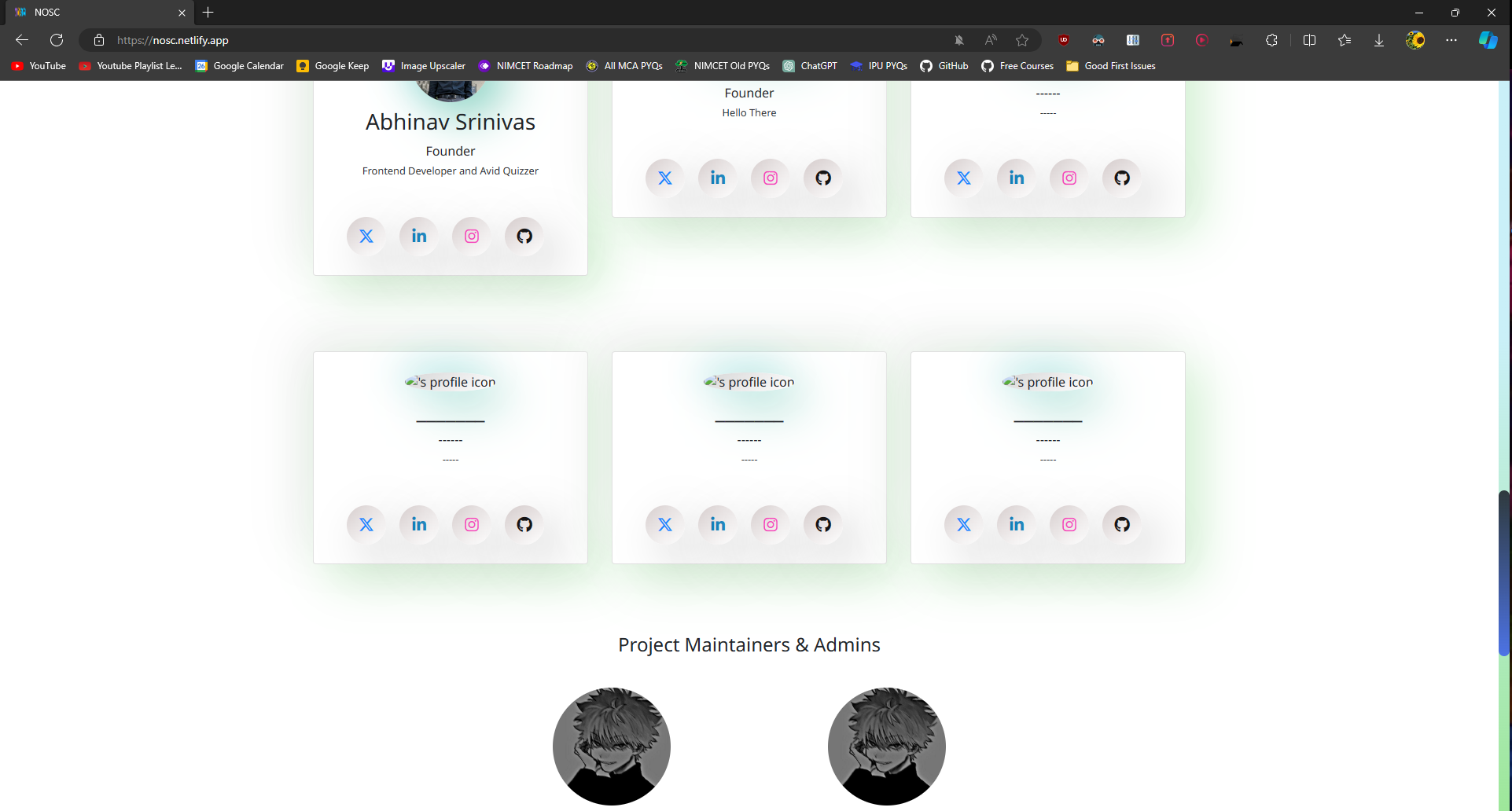 Blurry overlay on the Know your Team section · Issue #126 · NITRR-Open-Source-Community/NOSC ...
