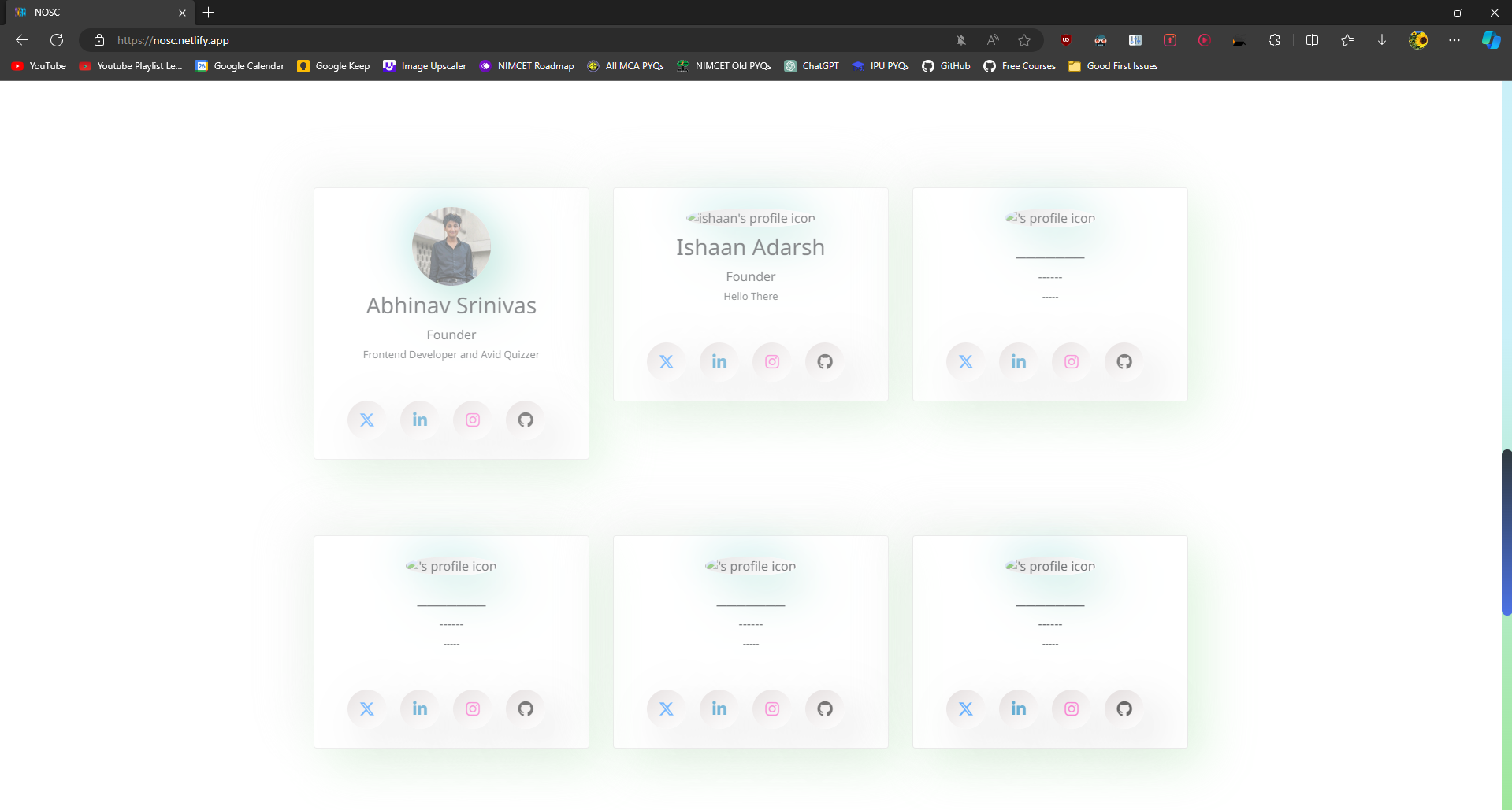Blurry overlay on the Know your Team section · Issue #126 · NITRR-Open-Source-Community/NOSC ...