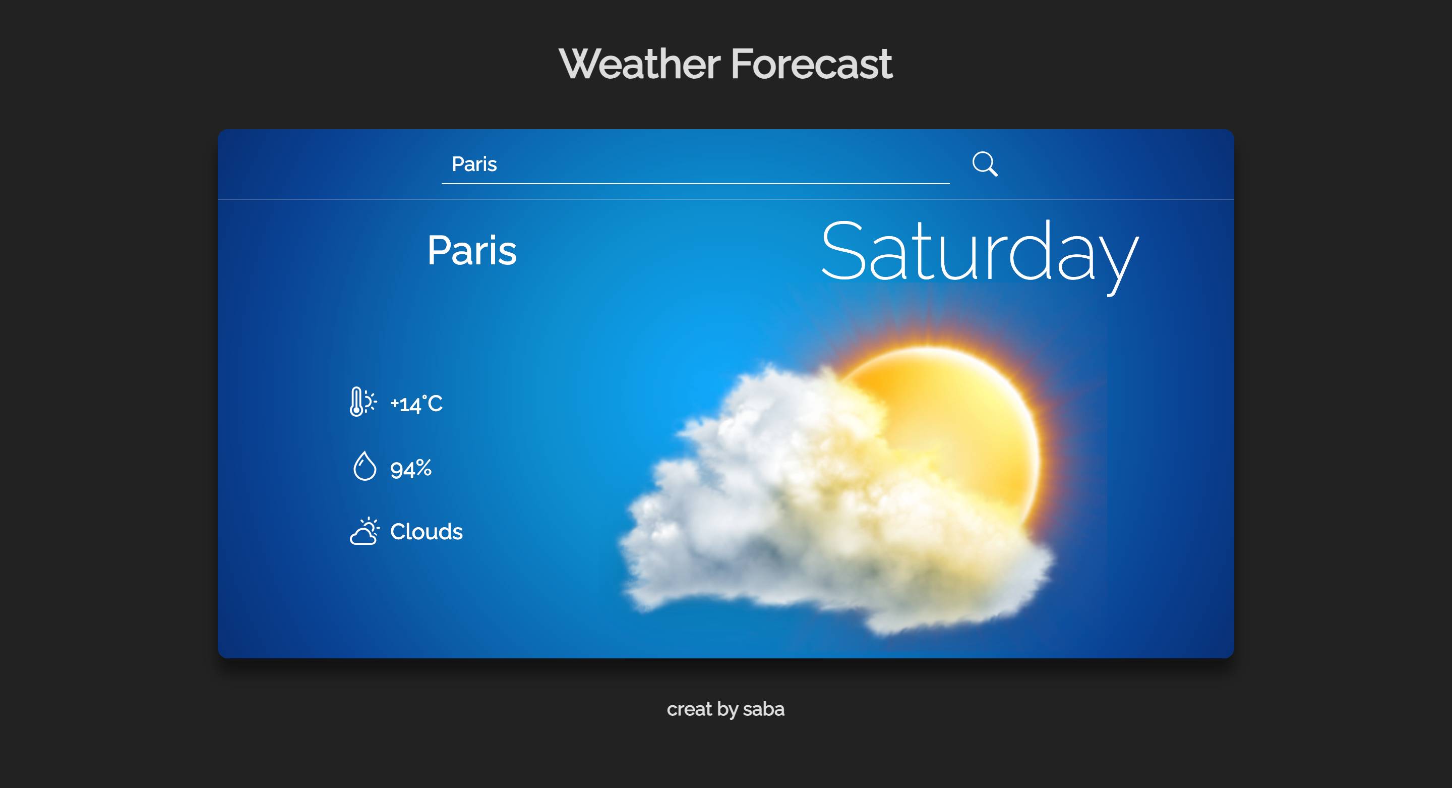 GitHub - Saba-Aghajani-developer/Weather-Forecast