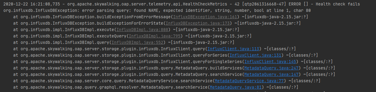 use influxdb identifier cause error · Issue #6056 · apache/skywalking · GitHub