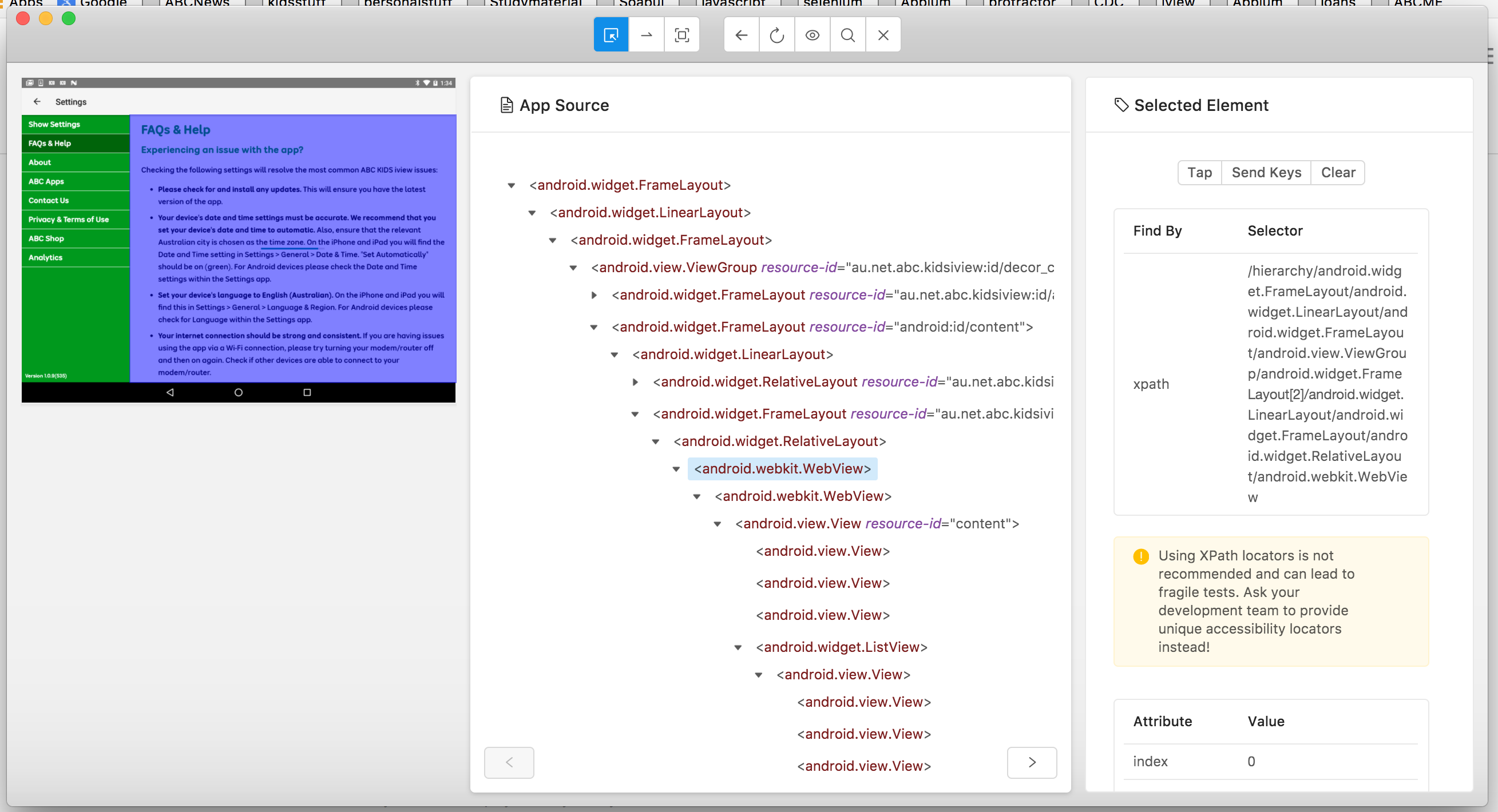 Appium Could Not Shows Webview But Actually Exists On An Android Native App · Issue 10096