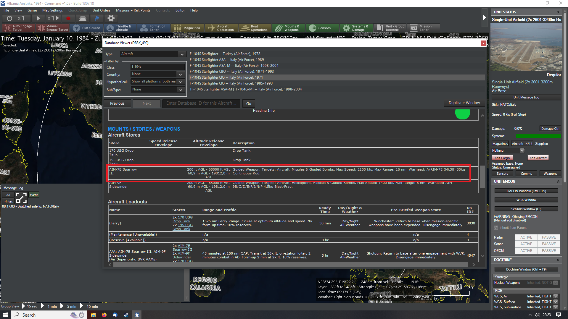 F-104S interceptors can't guide Sparrows with radar · Issue #3445 · PygmalionOfCyprus/cmo-db ...