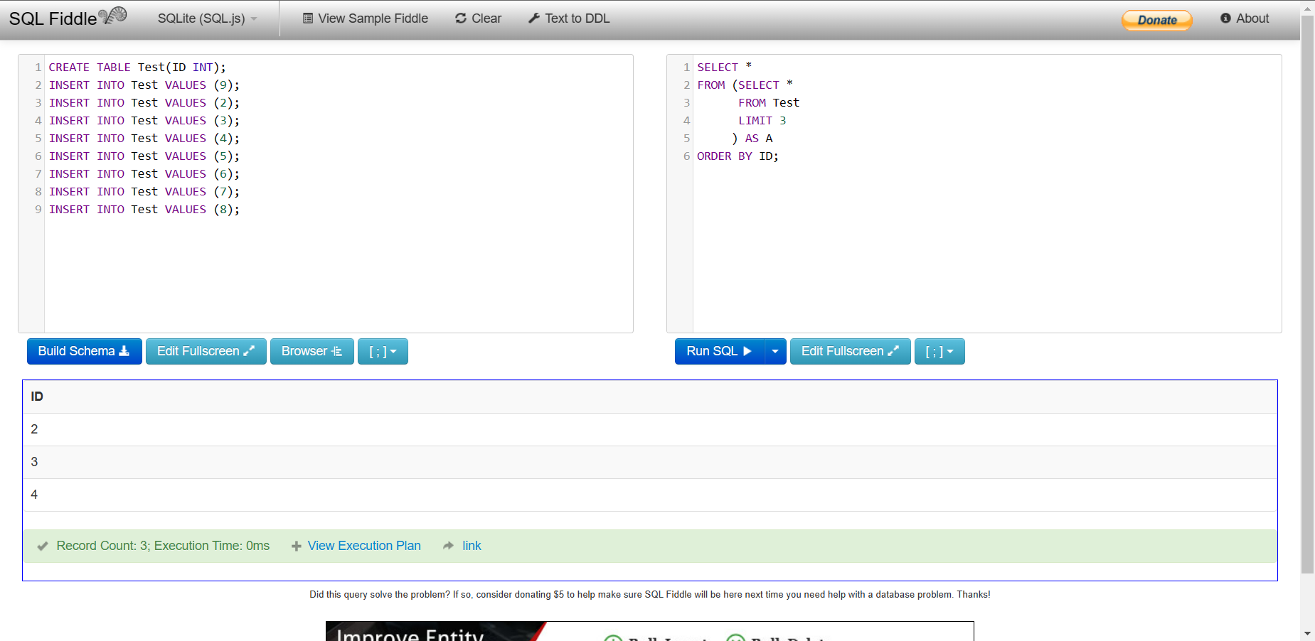 SQLite `Take` in Combination with `OrderBy` behaves differently to other providers · Issue ...