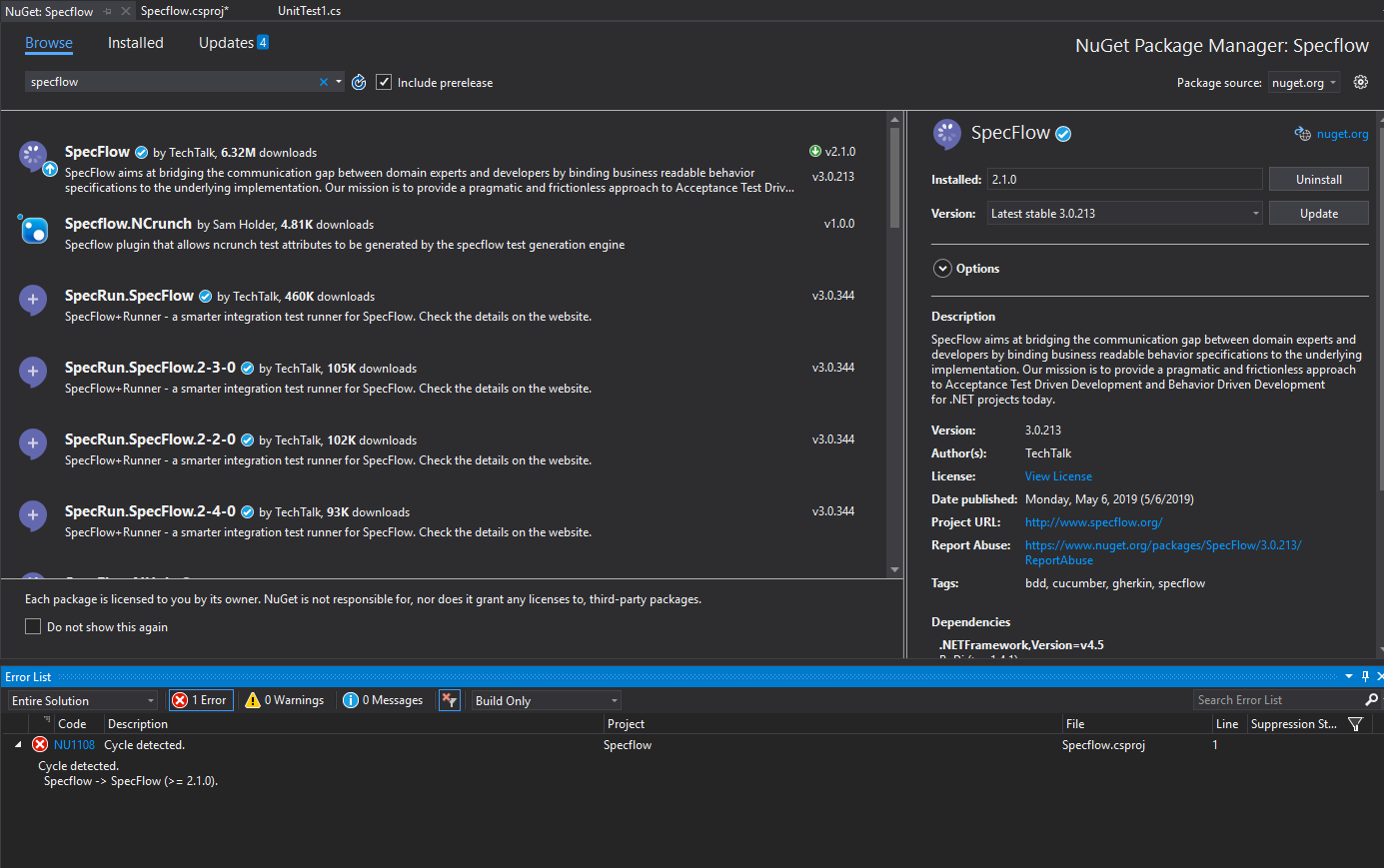 Does Specflow support .Net Core 2.2 ? · Issue #1589 · SpecFlowOSS ...