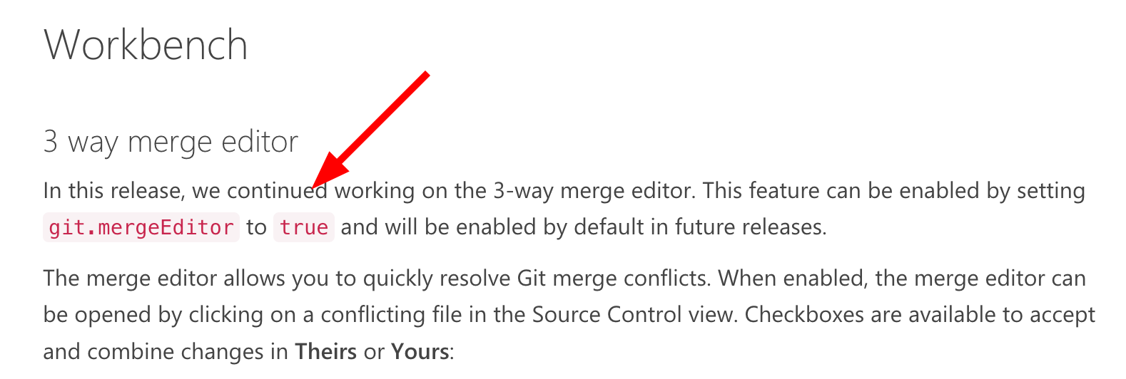 Can't accept code changes in new three-way merge view without using mouse, and mouse is not ...