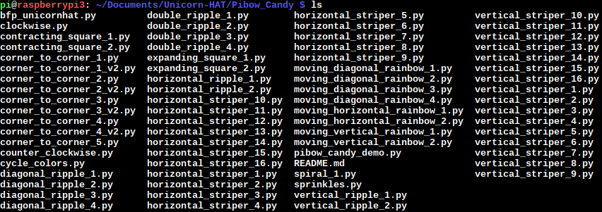 GitHub - Breakfast-for-Pigeons/Unicorn-HAT: My programs for the ...