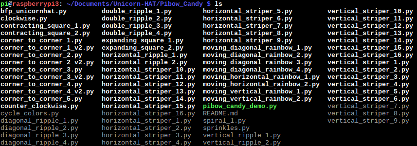 GitHub - Breakfast-for-Pigeons/Unicorn-HAT: My programs for the ...