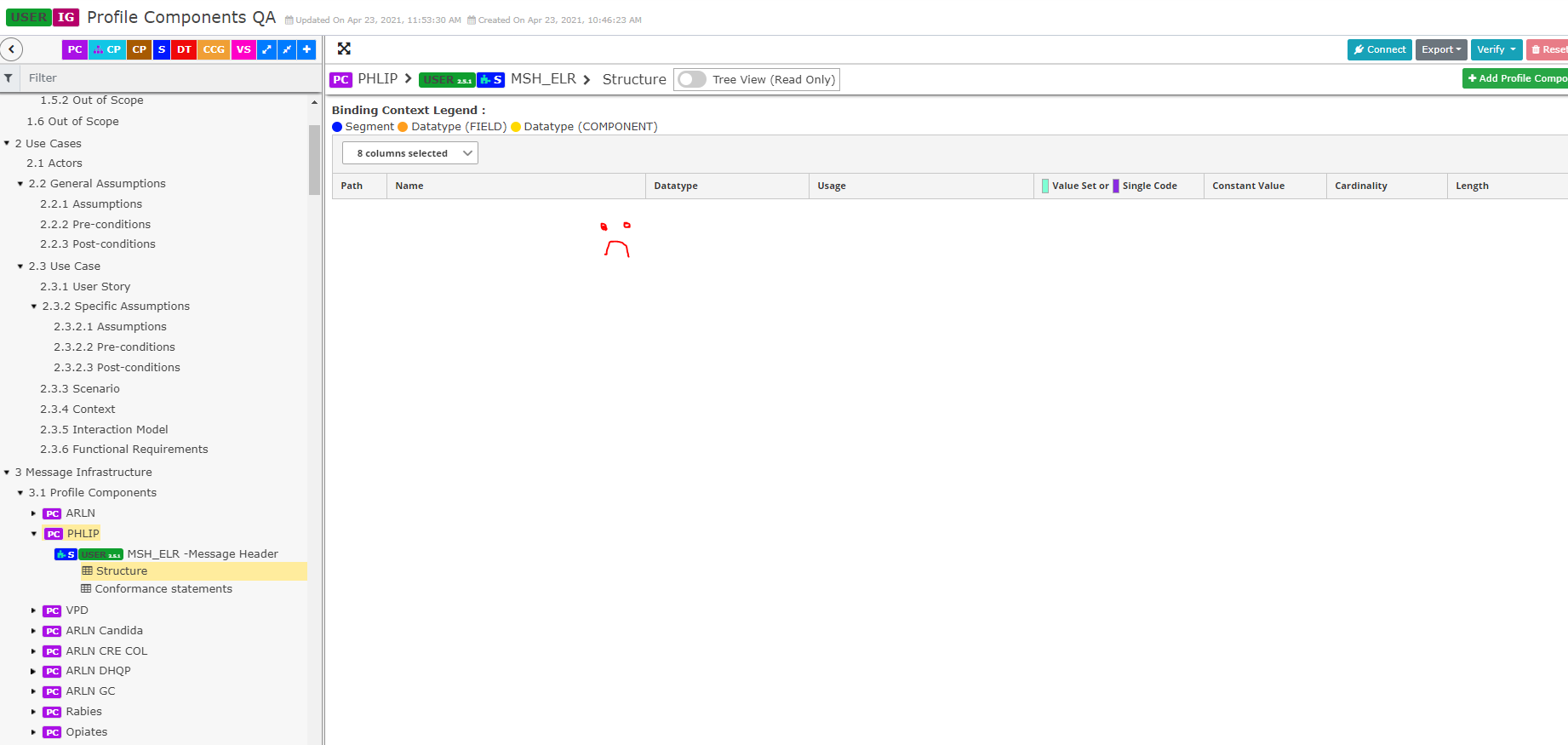 [BUG] Profile component items not showing · Issue #1255 · usnistgov/hl7-igamt · GitHub