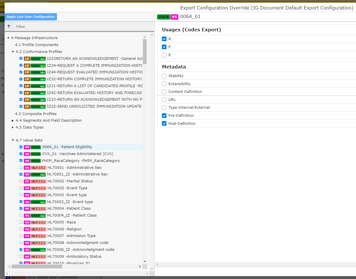 [BUG] Export not exporting some value set (selected in "customized") · Issue #1337 · usnistgov ...