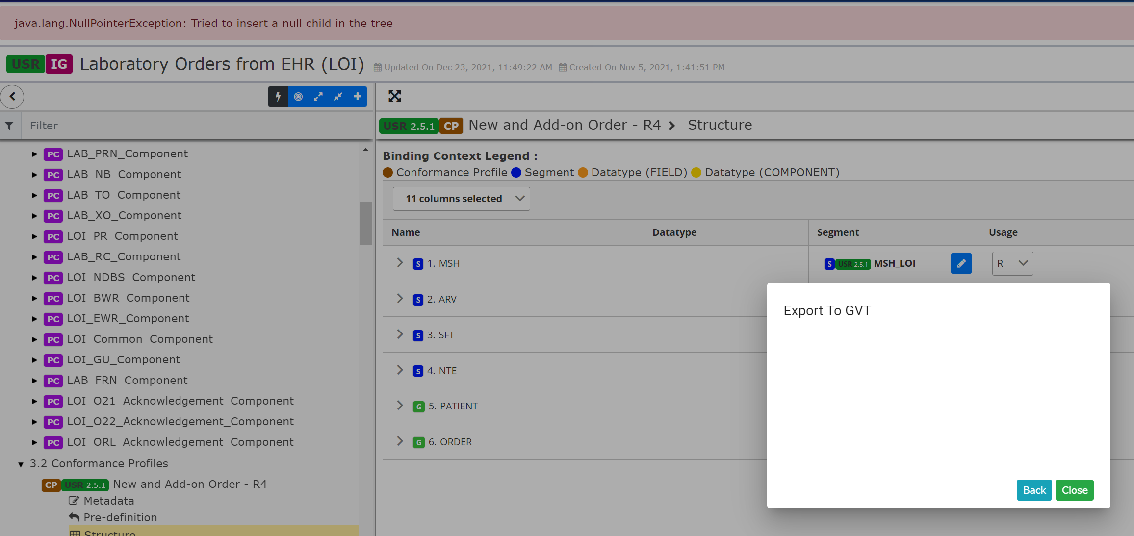 [REQUEST] Cannot export my IG to XML or GVT · Issue #1386 · usnistgov ...