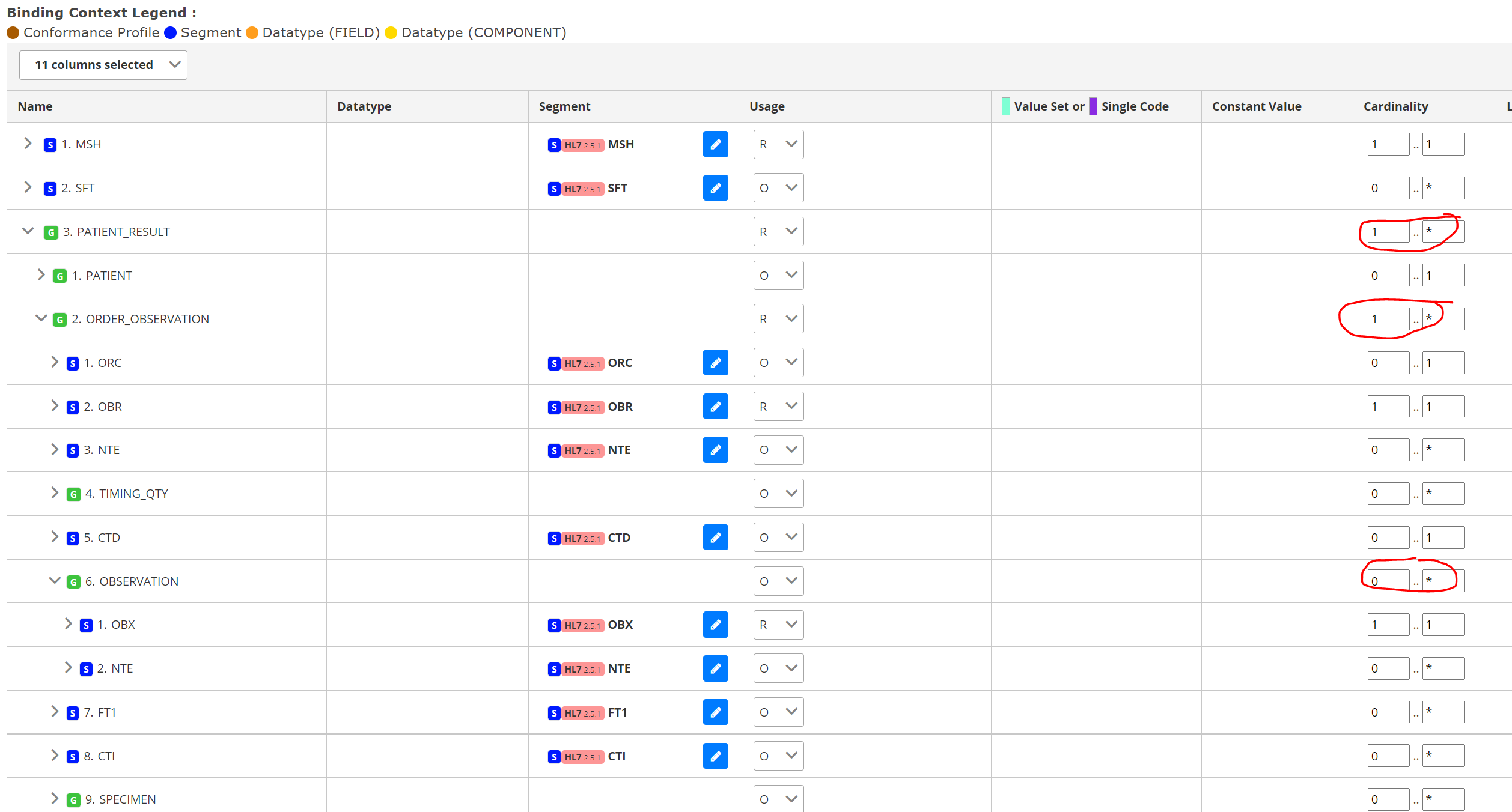 [BUG] Conformance statements UI: Target Occurrence Declarative Statement not always present for ...