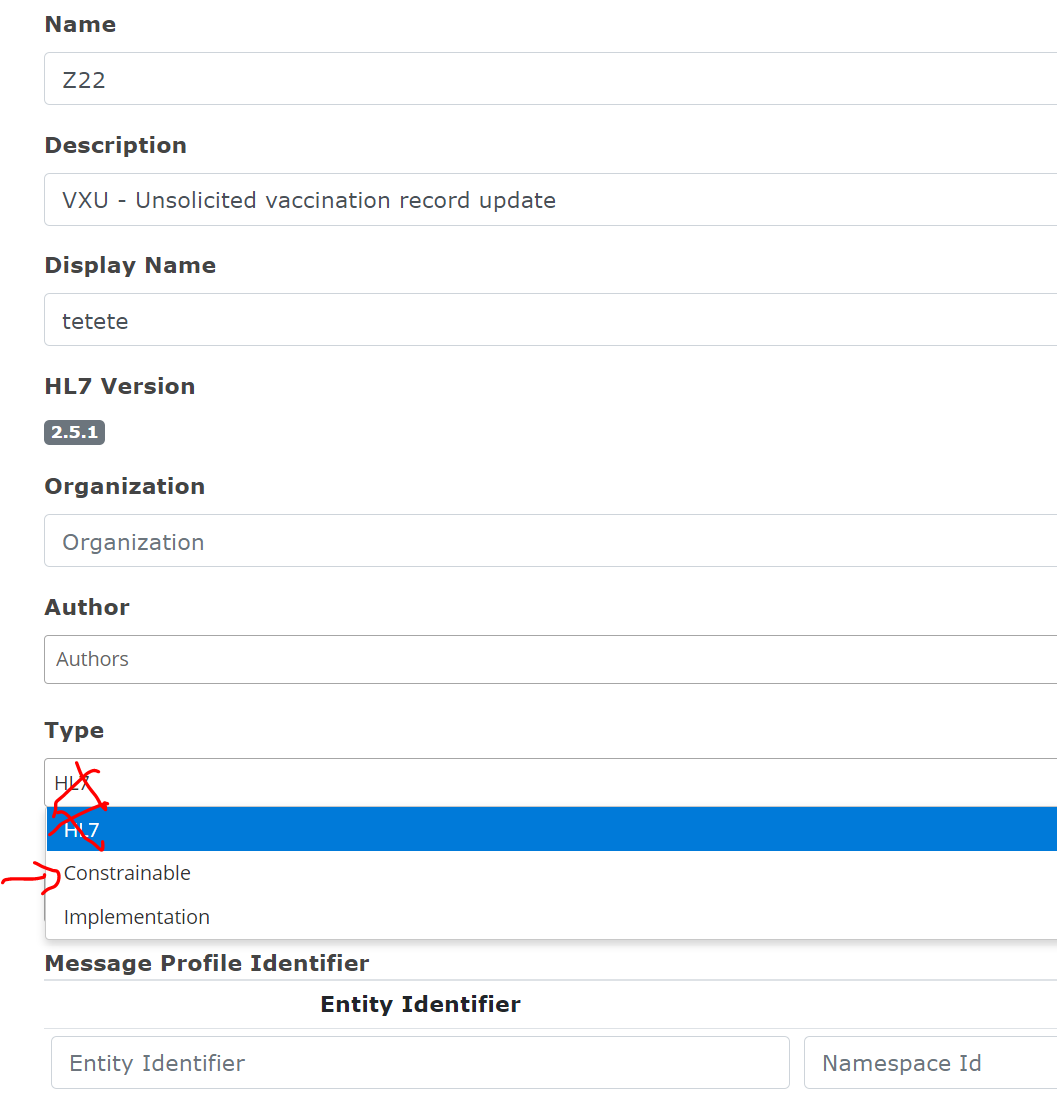 [BUG] Remove "HL7" from profile type in metadata. Make "Constrainable" the default. · Issue ...