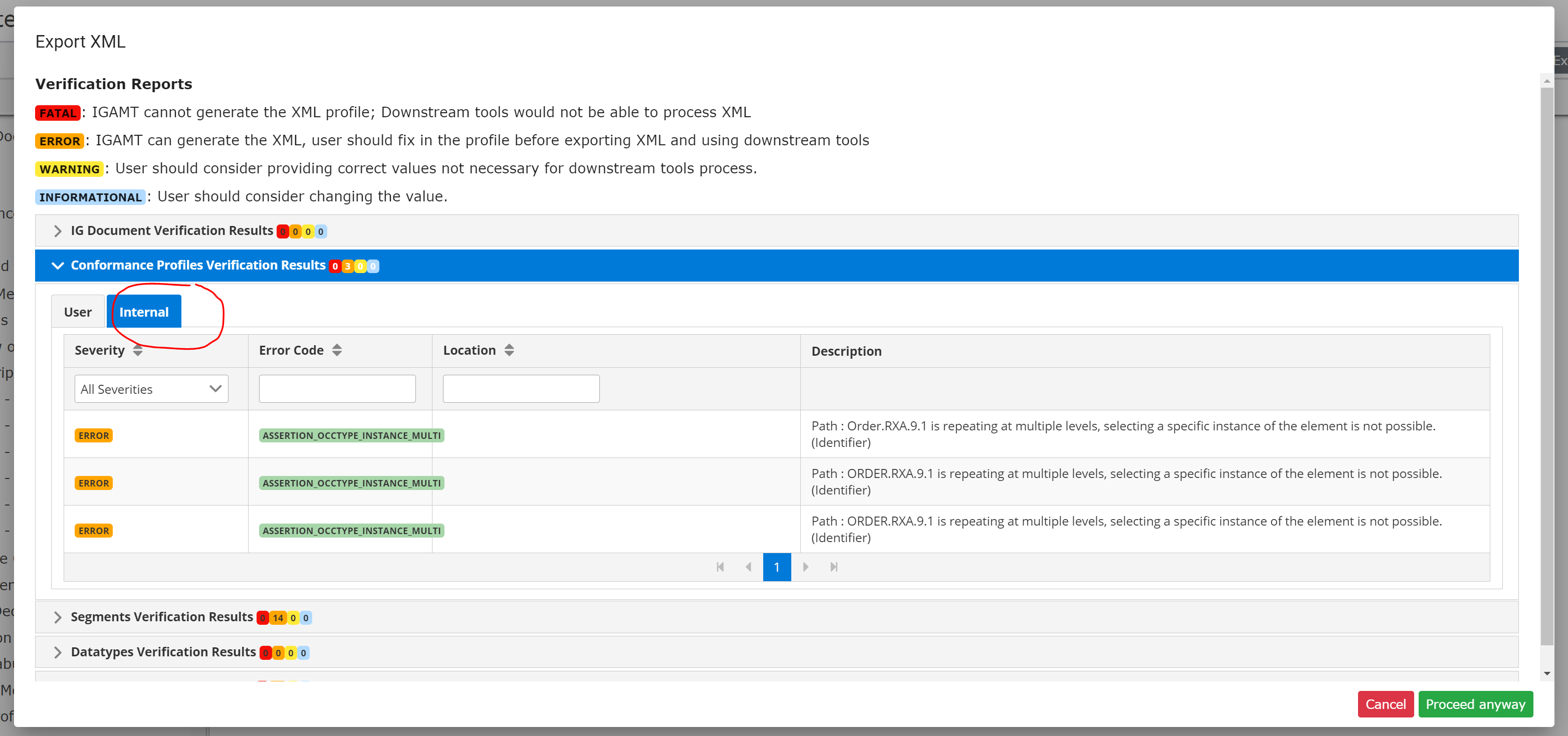[BUG] Verification error is under "internal" but should be "user" · Issue #1541 · usnistgov/hl7 ...