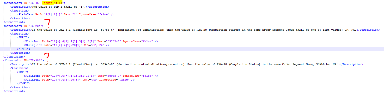 "target" attribute is missing from conformance statements · Issue #24 · usnistgov/igamt · GitHub