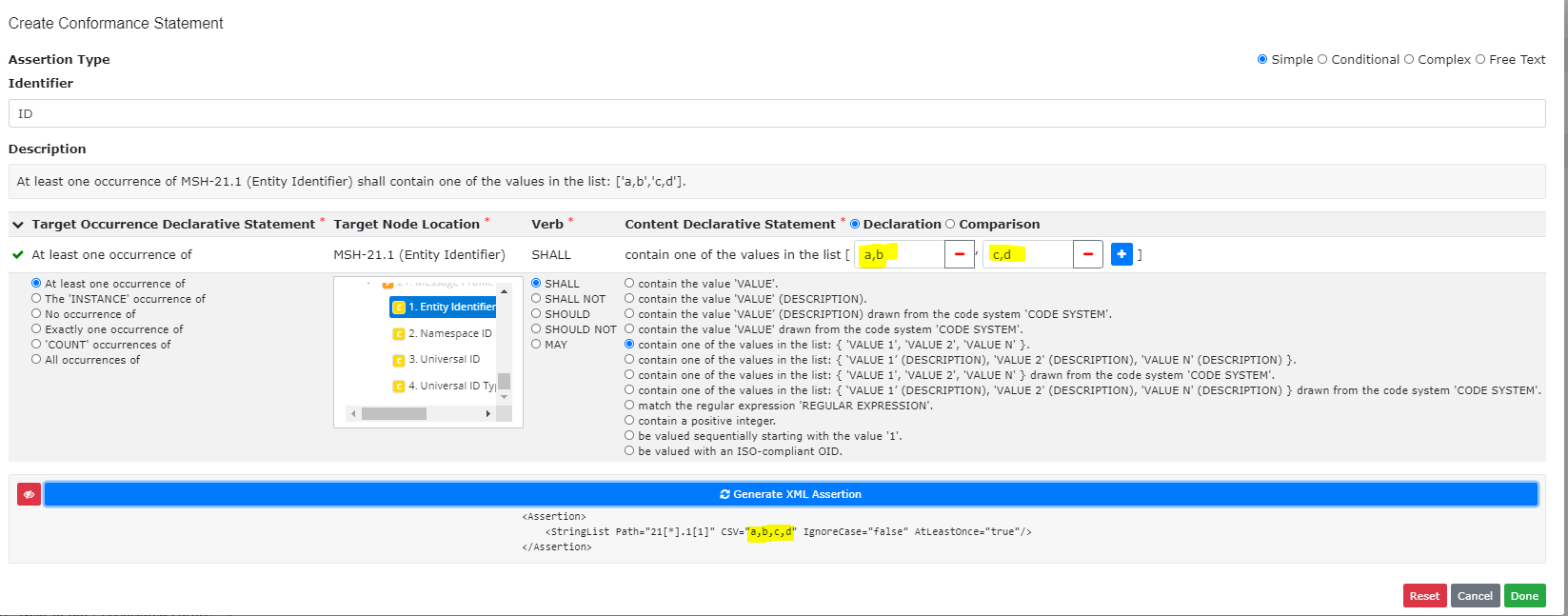 [BUG]Comma needs to be escaped in "list" type conformance statements · Issue #1142 · usnistgov ...