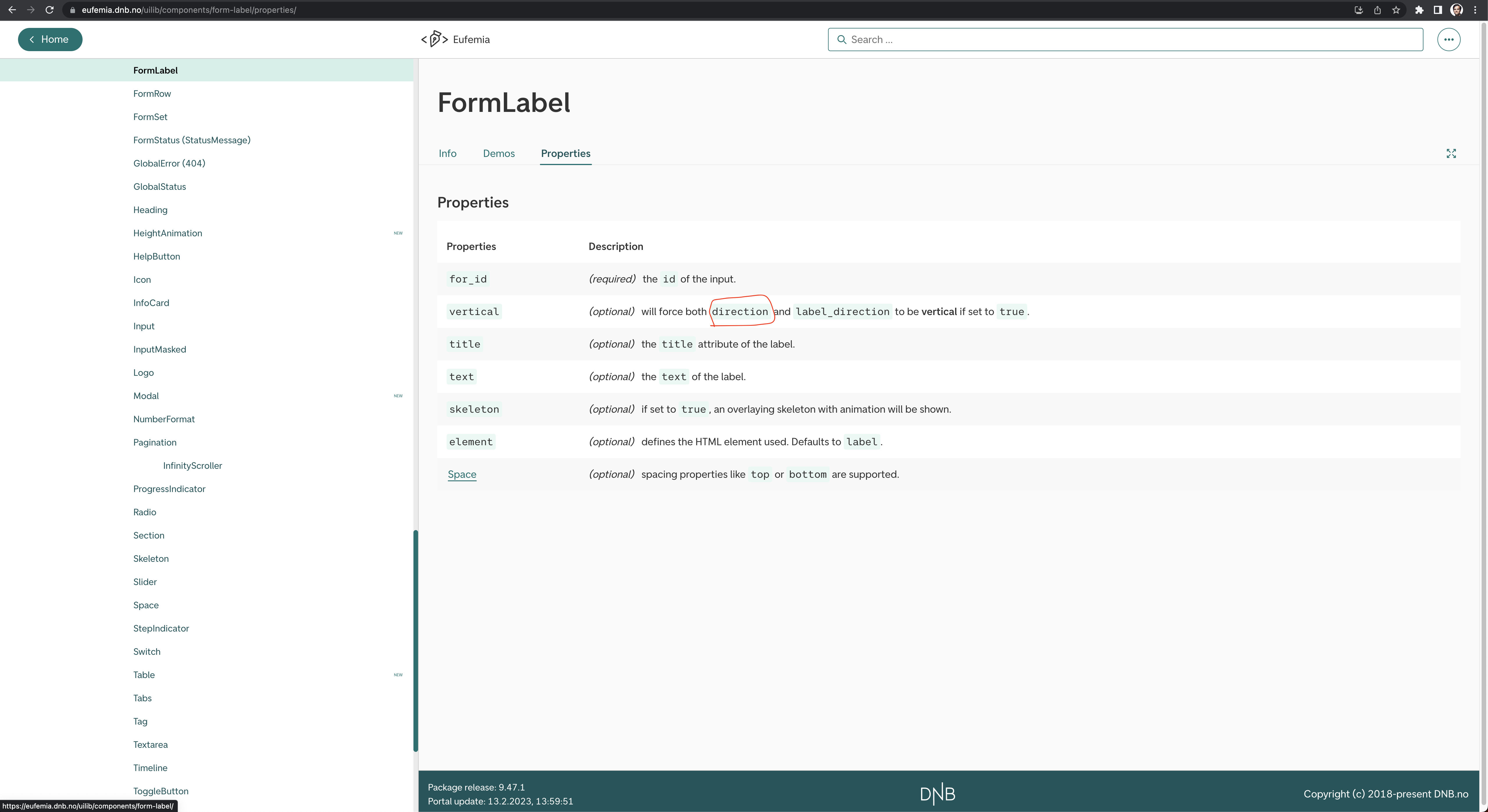 FormLabel direction prop, is it a real prop or not? · Issue #2055 · dnbexperience/eufemia · GitHub