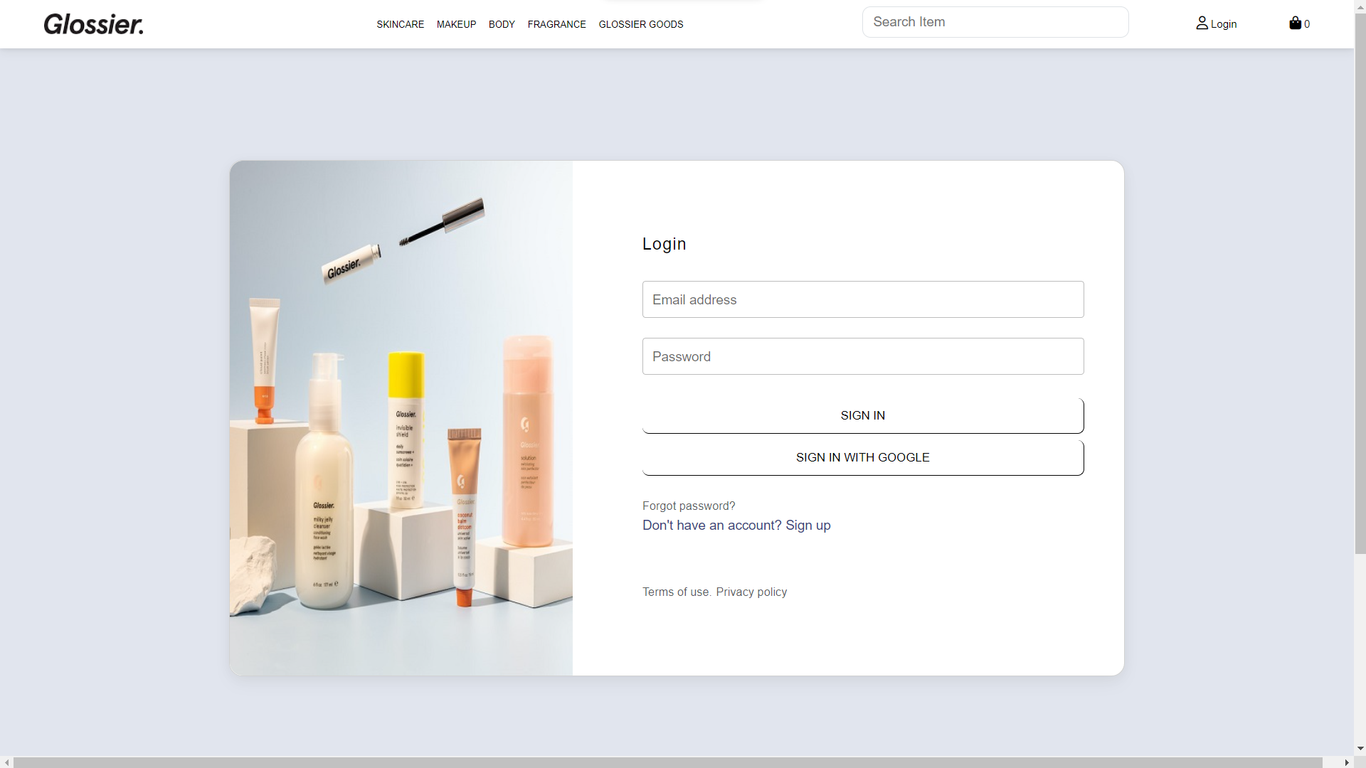 GitHub - arjundangi01/Glossier-clone: A user-friendly E-commerce website for women beauty Products
