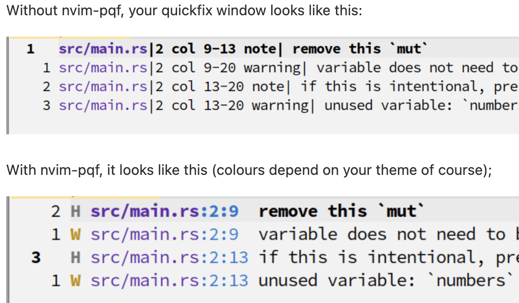 defaults(quickfix): improve layout/UI · Issue #15950 · neovim/neovim · GitHub