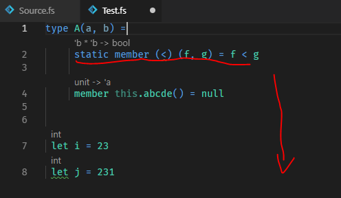 Weird color syntax bug with operator overloading · Issue #907 · ionide/ionide-vscode-fsharp · GitHub