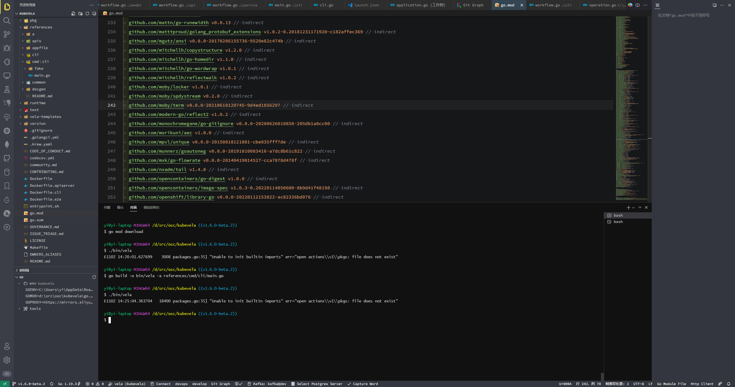 v1.6.0-beta.2: "Unable to init builtin imports" err="open actions\\v1 ...