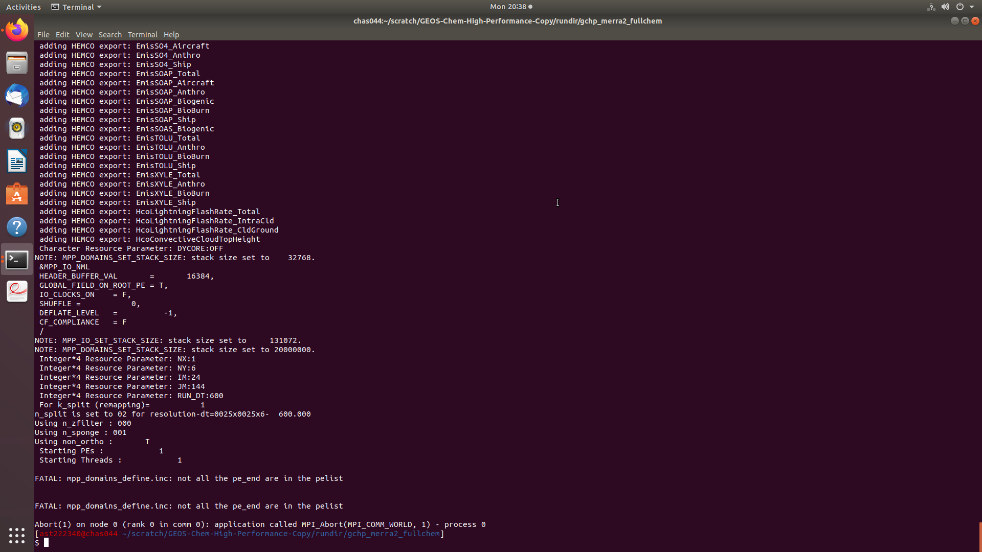 GCHP full chemistry simulation · Issue #355 · geoschem/GCHP · GitHub